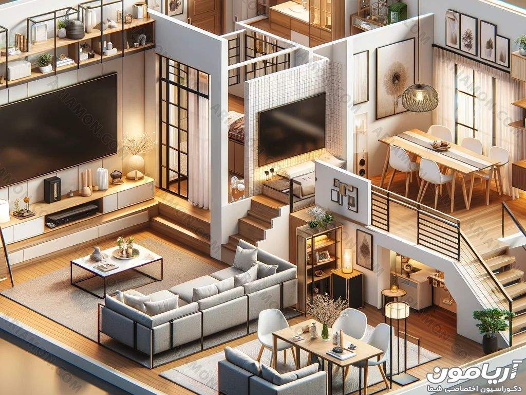 ایده دکور و چیدمان خانه 50 متری