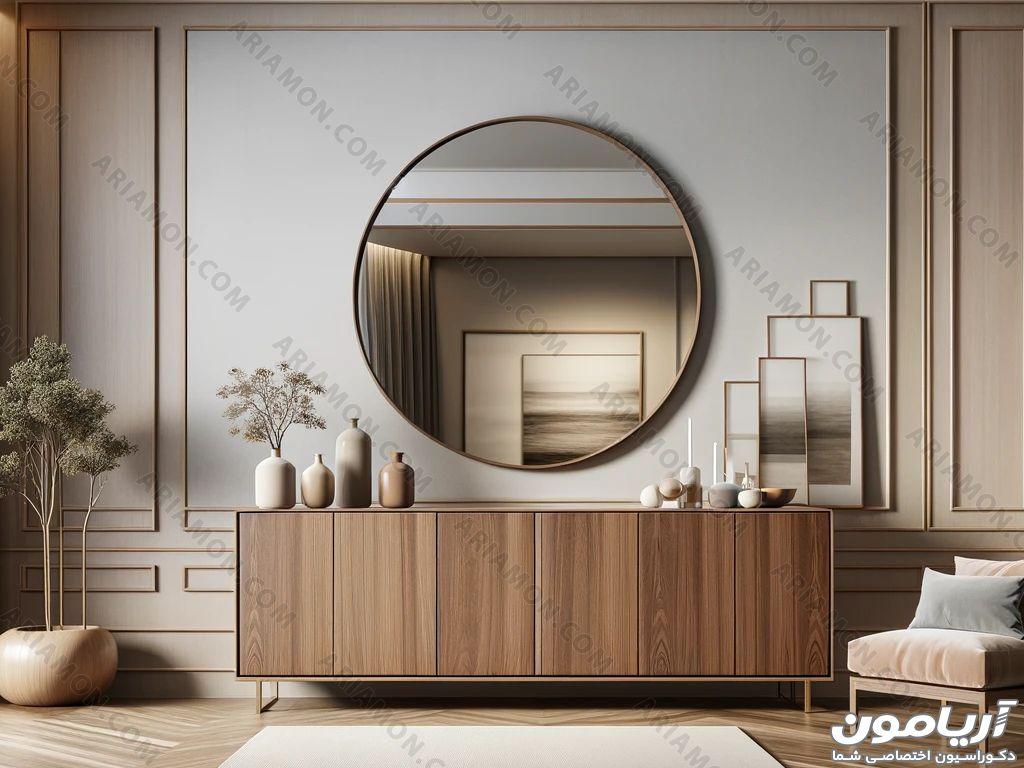 آینه کنسول چوبی مناسب دکوراسیون مدرن و کلاسیک