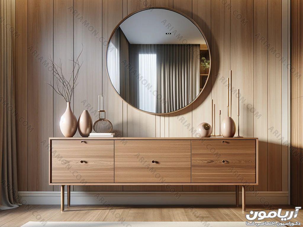 آینه کنسول چوبی مناسب دکوراسیون مدرن و کلاسیک